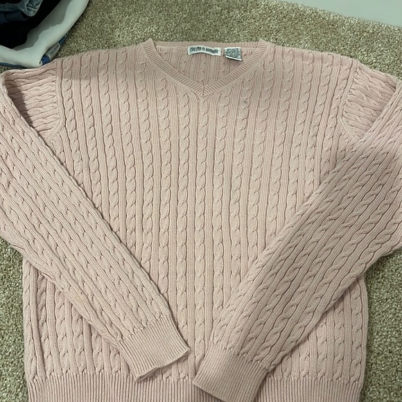 evelyn & arthur palm beach | Sweaters | Vintage Dusty Pink Cable ...